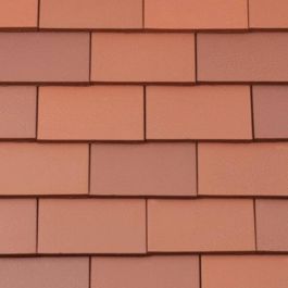 Redland 265 x 165mm 80 Clay Plain Nibbed Roof Tile Rosemary Red