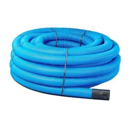 50/63mm 50m Twinwall Water Ducting Coil Blue includes Coupling