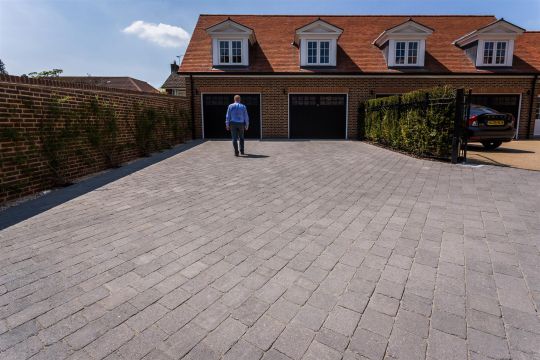 Tobermore Tegula Trio Concrete Block Paving Charcoal 50mm 13.65m² Pack